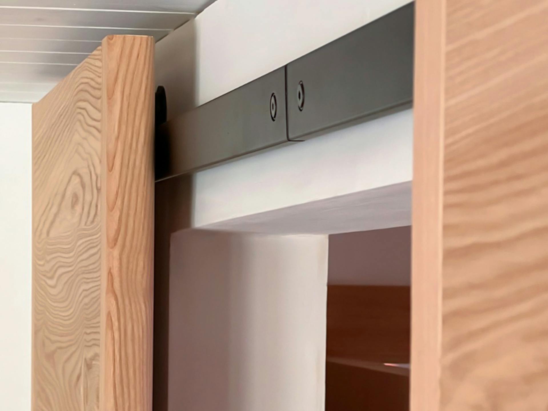 Narrow sliding door in minimalist style, black colour | RENO doors ...